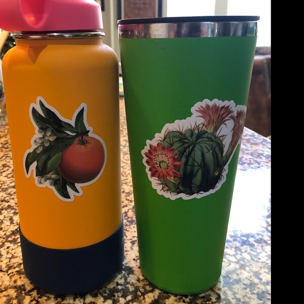Orange Blossom Sticker, VSCO Vinyl Stickers Laptop, Retro Bumper Decals ...