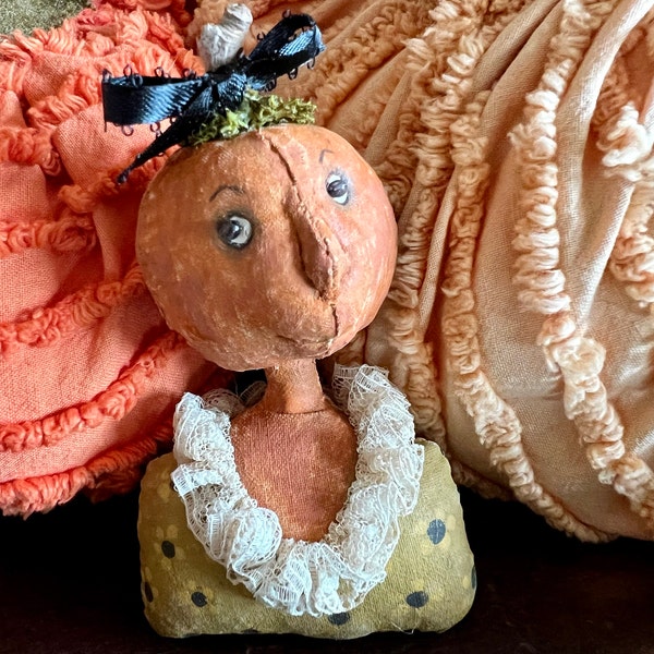 Folk Art Halloween Cloth Witch Doll, Ornie, Bowl Filler - Etsy