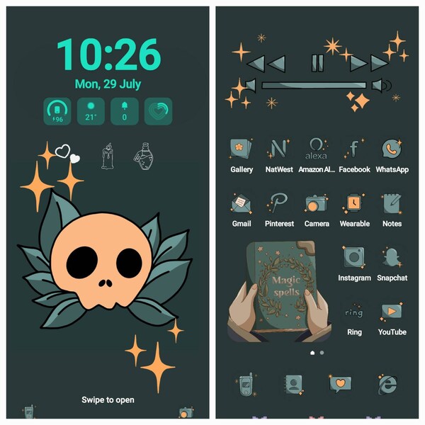 Cute Moonlight Bunny Desktop Organizer Theme Wallpaper Background ...