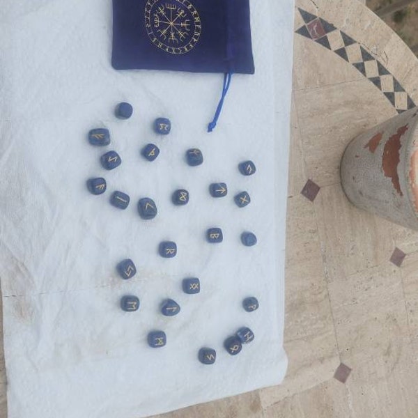 Rune Stones Gift Set Includes 21 Page Guide Book and Free Satin Lined ...