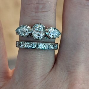 Pear Diamond Ring/ Chevron Shaped Diamond Ring/ Claw Prongs - Etsy