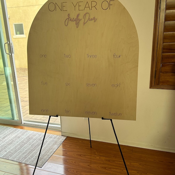 My First Year One Year of Photo Board Wooden Milestone Board 1st ...
