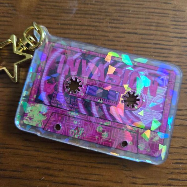 Alien Invader Zim Gir Tamagotchi Keychain - Etsy