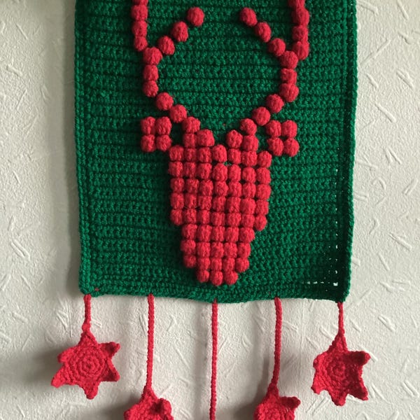PATTERN | Reindeer Stag Wall Hanging Crochet Pattern | Christmas ...