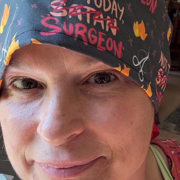 Rad Tech Scrub Hat| Radiology- X-ray Scrub Cap | Satin Lined Option ...