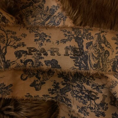 Vintage French Blue Toile Handmade Ribbon - Etsy