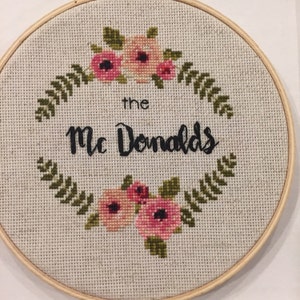 Faux Calligraphy Cursive Brush Lettering Cross Stitch Embroidery ...