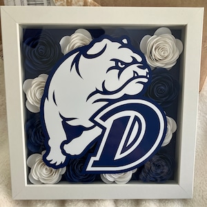 Flower Shadow Box College Logo Graduation Gifts College Acceptance ...