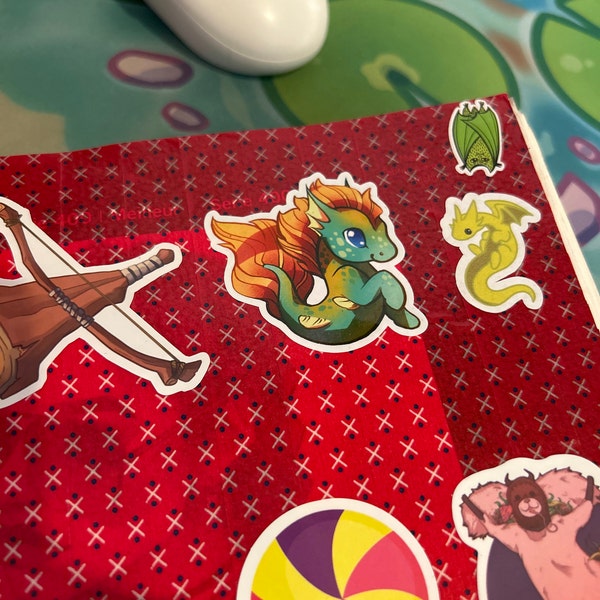 Cute Colorful Fantasy Equines Sticker Set - Kelpie, Nightmare, Unicorn ...