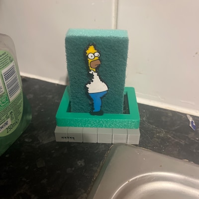 Homer Simpson Sponge Holder the Simpsons Bush Meme Gift High Quality 3D ...