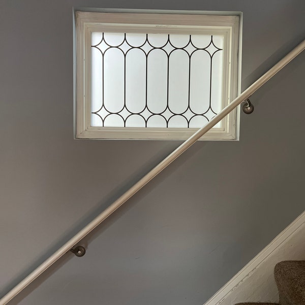 Leaded Glass Style Frosted Glass Decorative Privacy Window Film With ...