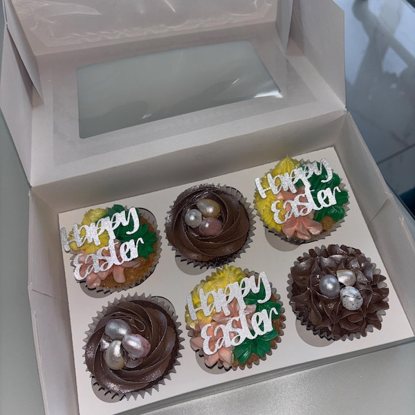 Antler Cupcake Topper, Cake Charm, Christmas Cake Topper, Glitter Cake ...