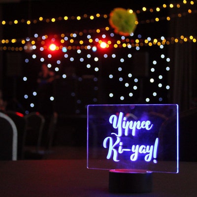 Personalised LED Name Sign. Custom Engraved Light up Name Plaque ...