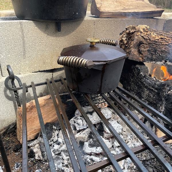 HAND FORGED Campfire Squirrel Cooker Fire Irons - Etsy