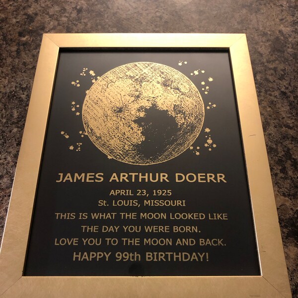 Personalized Moon Phase Print Custom Lunar Phase Poster Day You Were ...