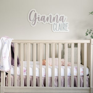 Large Wood Name Sign, Nursery Name Sign, Girl Name Sign, Above Crib ...