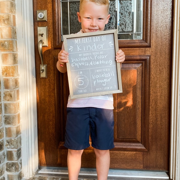 First Day of School Rustic Sign 10x12 - Etsy