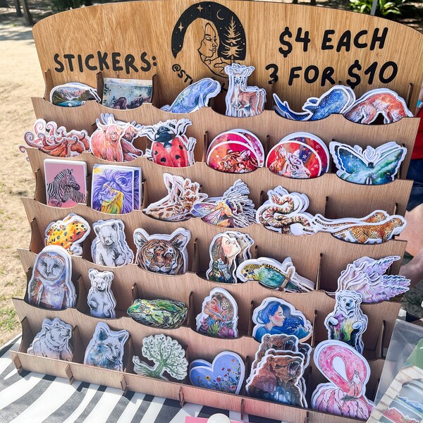 36 Slot Retail Sticker Display Customized Personalized Display Fair ...