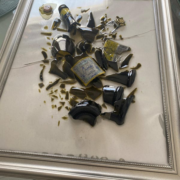 Custom Resin Broken Bottle Art - Etsy