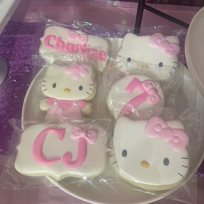 Hello Kitty Decorated Cookies - Etsy