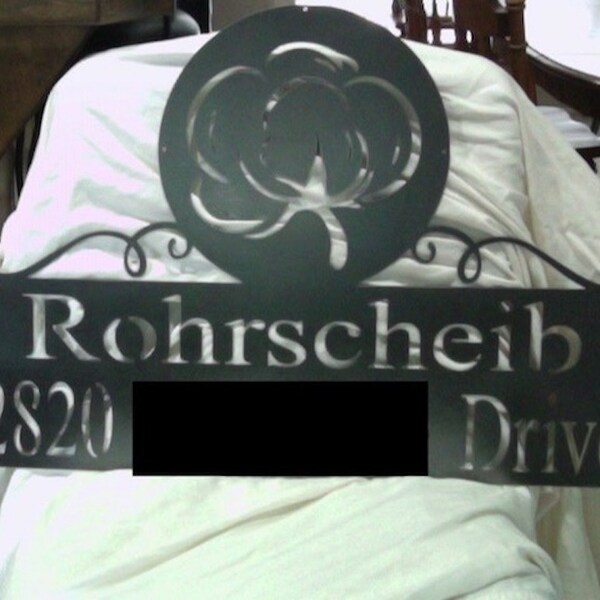 15 Inch Personalized Cotton Boll Customized Sign/ Cotton Metal Sign ...