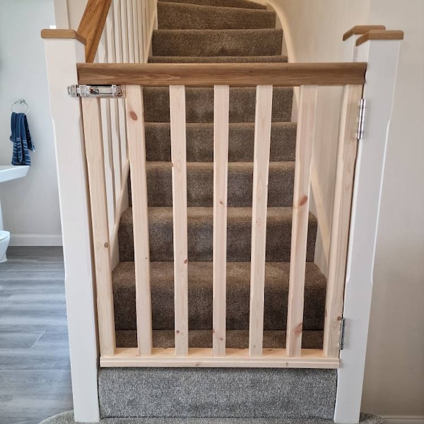 Solid Oak Stair Gate - Etsy