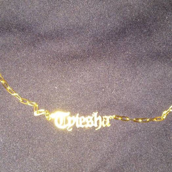 Link Chain Name Necklace in Sterling Silver & Gold • Paper Clip ...