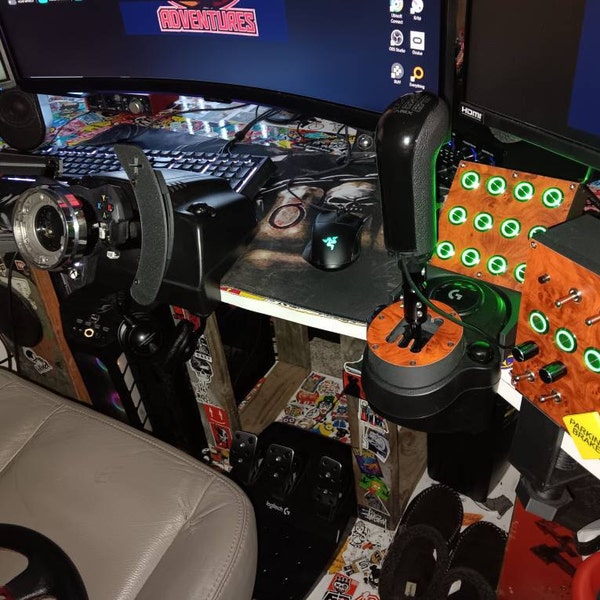 Curasim Controls Sim Racing Button Box Full-metal RGB Illuminated ...