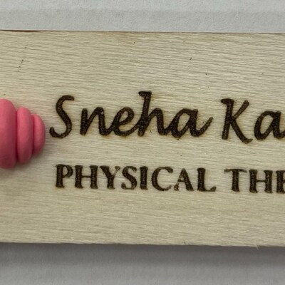 Galaxy Planet Personalized 3D Wooden Name Tag Badge With Magnetic ...