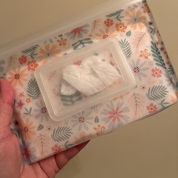 Wet Wipes Mini Pouch Baby Travel Mini Wipe Case Mini Wet Wipe Dispenser ...