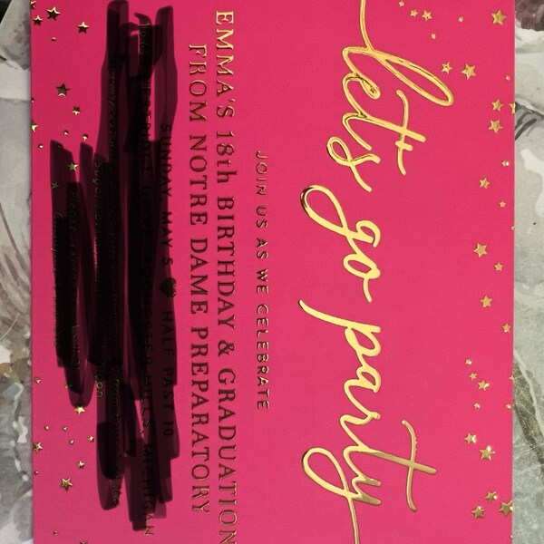 Hot Pink Editable Birthday Party Invitation, Come on Let's Go Party ...