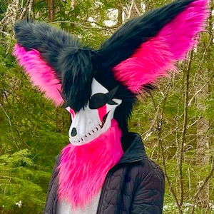 Toony Wolf Skull Mask Movable Moving Hinge Jaw 3D Printed Skulldog Bone ...