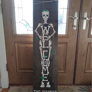 Skeleton Welcome, Welcome Sign, Fall Sign, Bones Svg, October Decor ...
