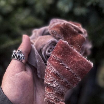 Hand Dyed Camel Brown Silk Velvet Ribbon 4 Widths to Choose From - Etsy