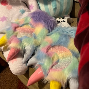 MADE TO ORDER: Ultra Pastel Rainbow Paws Cosplay Raver - Etsy
