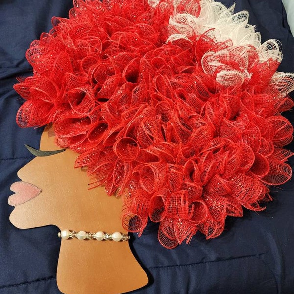 Diva Wreath Rail: Afro Woman, Door Hanger, Wood Blank (tutorial) - Etsy