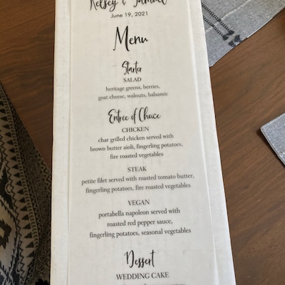 Vellum Wedding Menus, Vellum Menu Card, Printed Menus, Winter Wedding ...