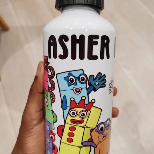 Personalized Numberblocks Water Bottle - Children's Sports Drink Bottle ...