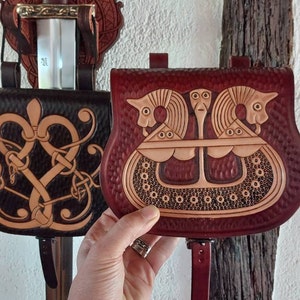 Viking Leather HANDLE Bag Hedeby Haithabu Bag Early Medieval - Etsy