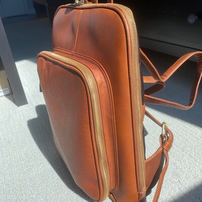 XL VERSION of Our Paris Leather Backpack Purse in Tan, Black and Brown ...