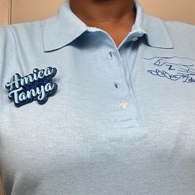 Embroidered Zeta Amicae Logo Polo Shirts Zeta Phi Beta Zeta Amicae - Etsy