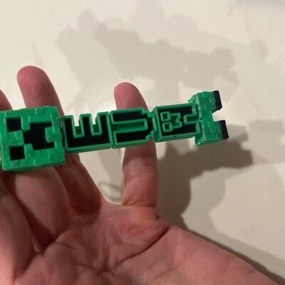 Minecraft Creeper Personalized Custom Name Tag Keychain - Etsy