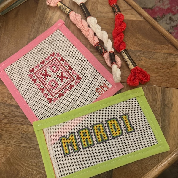 XOXO Valentines Day Handpainted Needlepoint Canvas - Etsy