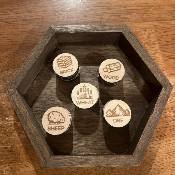 Settlers of Catan Award Tokens Set | Laser Cut | Natural Wood - Etsy