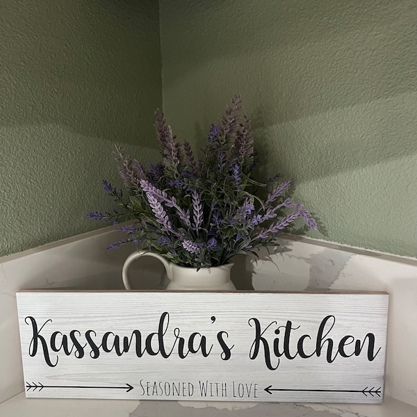 Personalized Kitchen Sign, Custom Kitchen Sign, Wood Sign for Kitchen ...