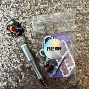 Handmade Custom Beaded Focal Pens, Refillable Beaded Ballpoint Pens - Etsy