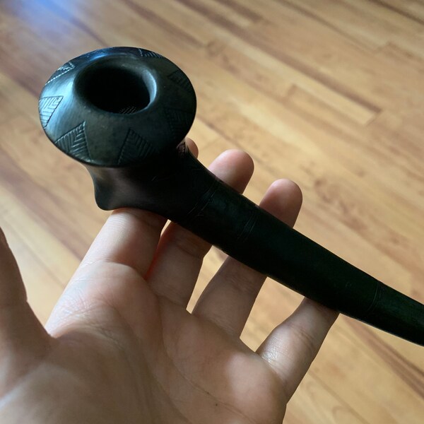 Small Smoking Pipe. Tiny Black Ceramic Pipe for Smoking. Elegant Pocket ...