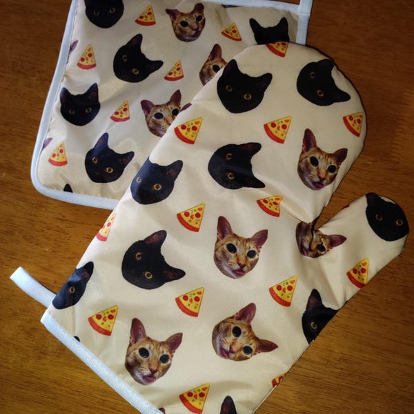 Custom Faces Oven Gloves, Pot Holders Personalized Photo Oven Mitts ...