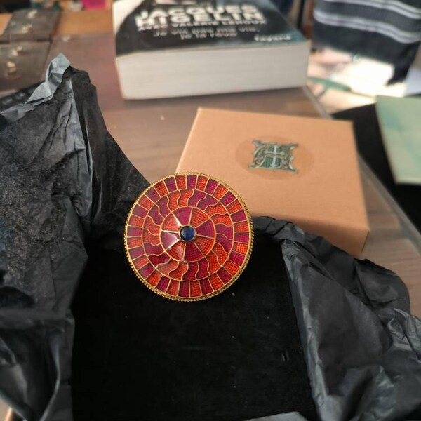 Anglo-saxon Fish Brooch V-VIII Century. Brass Cast Accessory With Gold ...