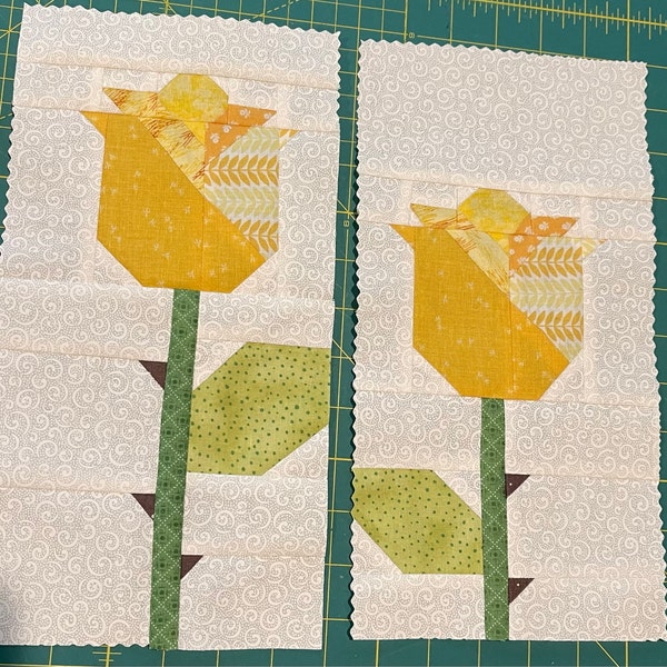 Fresh Roses Quilt Block Pattern PDF Instant Download - Instructions for ...